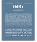 Emmy Personalized Name Meaning Art Prints – Name Stories