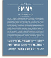 Emmy Personalized Name Meaning Art Prints – Name Stories