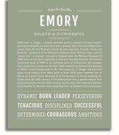 Emory | Name Art Print – Name Stories