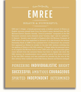 Emree | Name Art Print – Name Stories