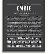 Emrie | Name Art Print – Name Stories