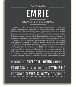 Emrie | Name Art Print – Name Stories