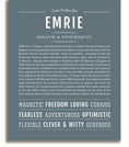 Emrie Personalized Name Meaning Art Prints – Name Stories