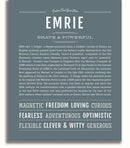 Emrie | Name Art Print – Name Stories