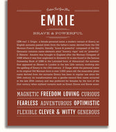 Emrie | Name Art Print – Name Stories