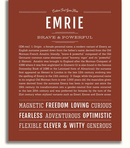 Emrie | Name Art Print – Name Stories