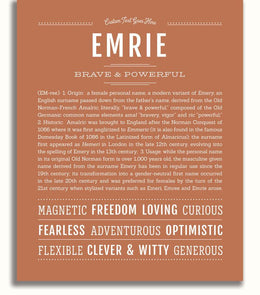Emrie | Name Art Print – Name Stories