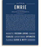Emrie | Name Art Print – Name Stories