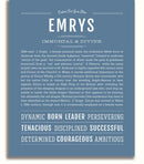 Emrys (female) | Name Art Print – Name Stories