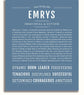 Emrys Personalized Name Meaning Art Prints – Name Stories