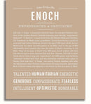 Enoch Personalized Name Meaning Art Prints – Name Stories