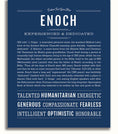 Enoch Personalized Name Meaning Art Prints – Name Stories