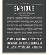 Enrique | Name Art Print – Name Stories