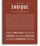 Enrique | Name Art Print – Name Stories