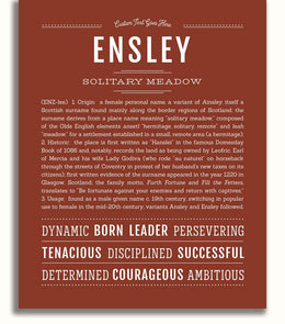 Ensley | Name Art Print – Name Stories