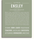 Ensley | Name Art Print – Name Stories