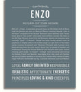 Enzo | Name Art Print – Name Stories