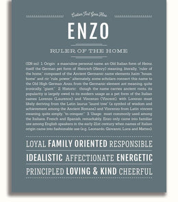 Enzo | Name Art Print – Name Stories