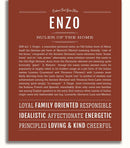Enzo | Name Art Print – Name Stories