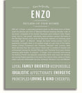 Enzo | Name Art Print – Name Stories