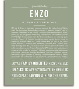 Enzo | Name Art Print – Name Stories