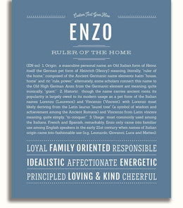 Enzo | Name Art Print – Name Stories