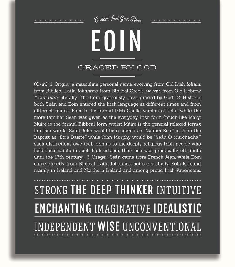 Eoin | Name Art Print – Name Stories