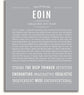 Eoin Personalized Name Meaning Art Prints – Name Stories