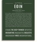 Eoin Personalized Name Meaning Art Prints – Name Stories
