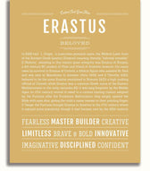 Erastus | Name Art Print – Name Stories