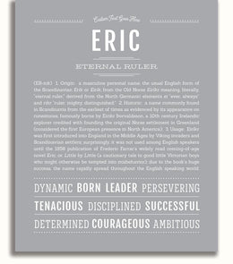Eric | Name Art Print – Name Stories