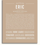 Eric Personalized Name Meaning Art Prints – Name Stories