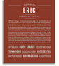 Eric Personalized Name Meaning Art Prints – Name Stories