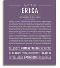 Erica | Name Art Print – Name Stories