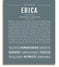 Erica Personalized Name Meaning Art Prints – Name Stories