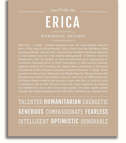 Erica | Name Art Print – Name Stories