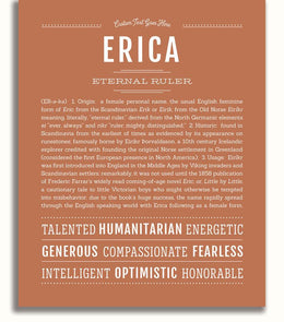 Erica | Name Art Print – Name Stories