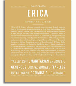 Erica | Name Art Print – Name Stories