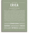 Erica Personalized Name Meaning Art Prints – Name Stories