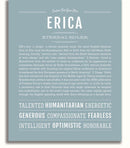 Erica Personalized Name Meaning Art Prints – Name Stories