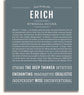 Erich Personalized Name Meaning Art Prints – Name Stories