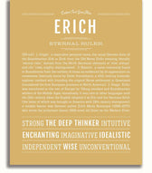 Erich Personalized Name Meaning Art Prints – Name Stories