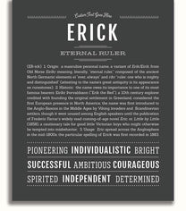 Erick | Name Art Print – Name Stories