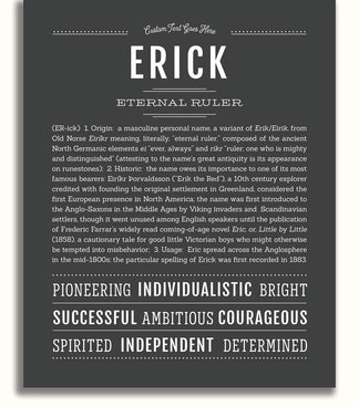 Erick | Name Art Print – Name Stories