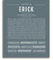 Erick Personalized Name Meaning Art Prints – Name Stories