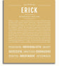 Erick Personalized Name Meaning Art Prints – Name Stories