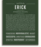 Erick Personalized Name Meaning Art Prints – Name Stories
