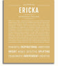 Ericka Personalized Name Meaning Art Prints – Name Stories