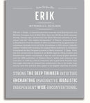 Erik Personalized Name Meaning Art Prints – Name Stories