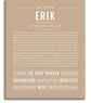 Erik | Name Art Print - Personalized Custom Gifts – Name Stories